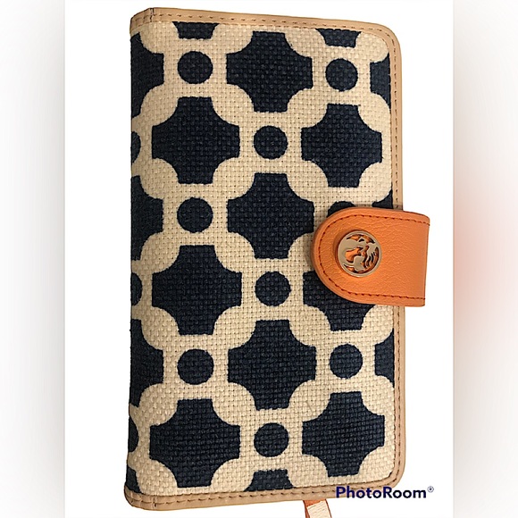 Spartina 449 | Bags | Spartina Natural Linen Leather Bifold Clutch ...